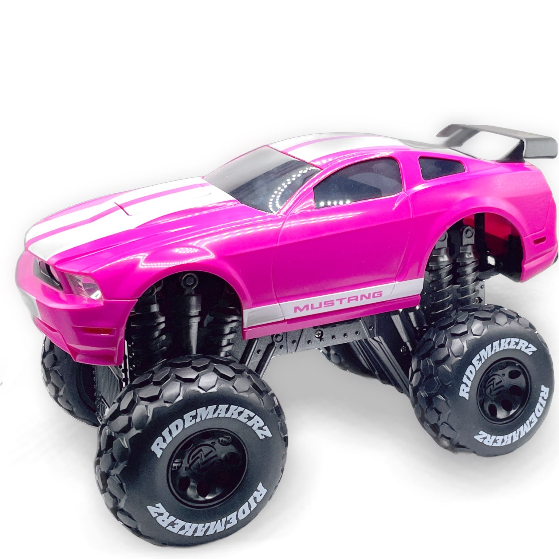 Ford Mustang - Pink/White - Freewheel Monster Kit | Ridemakerz - Online
